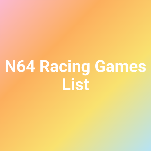 N64 Racing Games Highlights